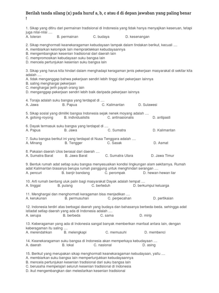 Soal Latihan PH 8 PKN | PDF