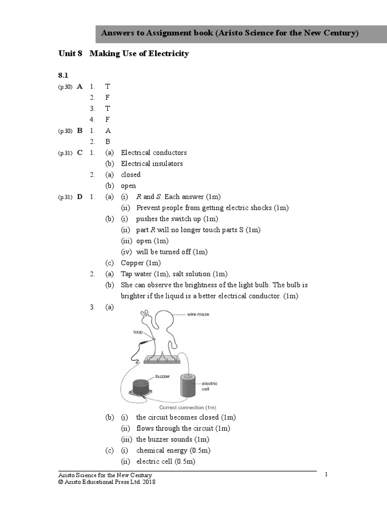 Scicent - Answers To Assignment - U8 | PDF
