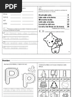 PRUEBA LETRAS T, D, N - 1° Basico | PDF