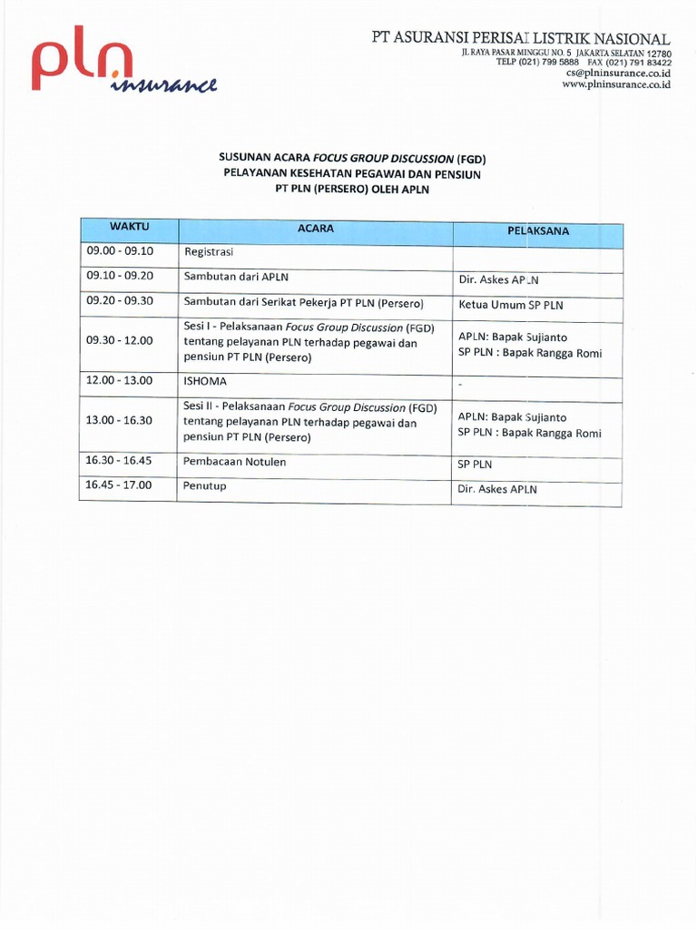 Rundown FGD 2 | PDF