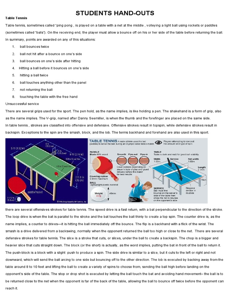 Table Tennis | PDF