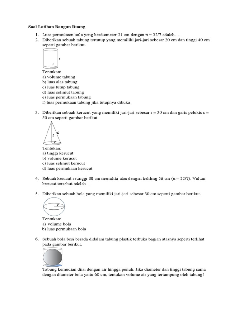 Soal Latihan Bangun Ruang | PDF