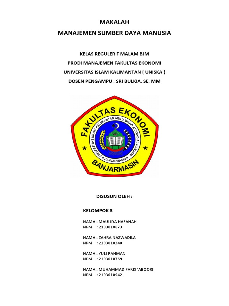 Makalah MSDM Kel 3 | PDF