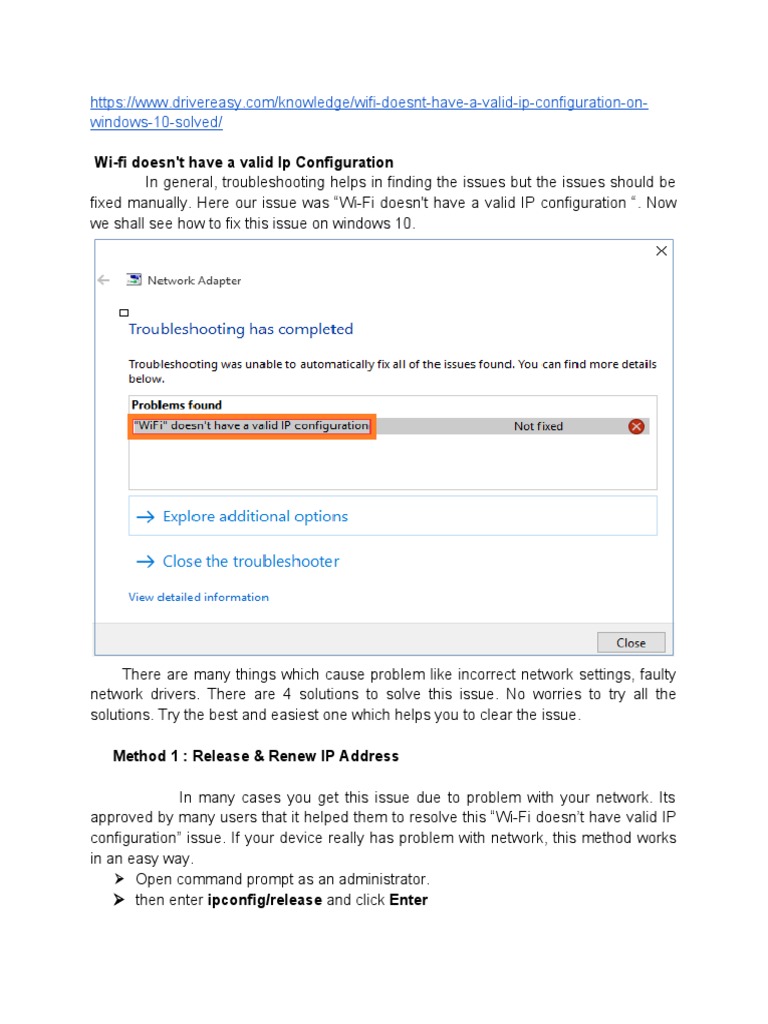 WiFi Issue | PDF | Ip Address | Computer Network