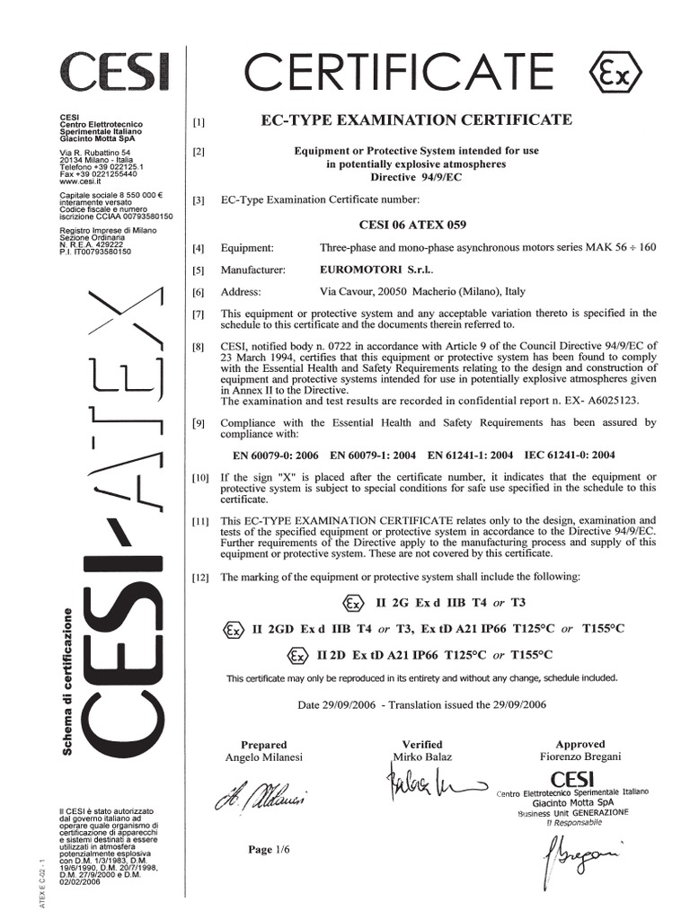 06 ATEX 059 ENG MAK MAKe 56 160 IIB COMPLETE | PDF