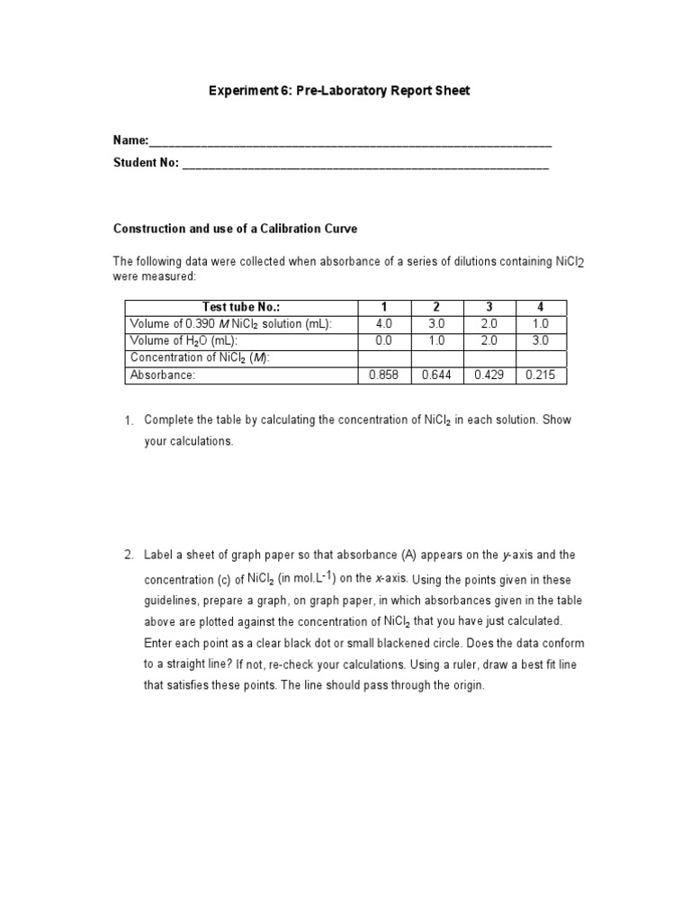 Experiment 6 Pre-Lab Report | PDF