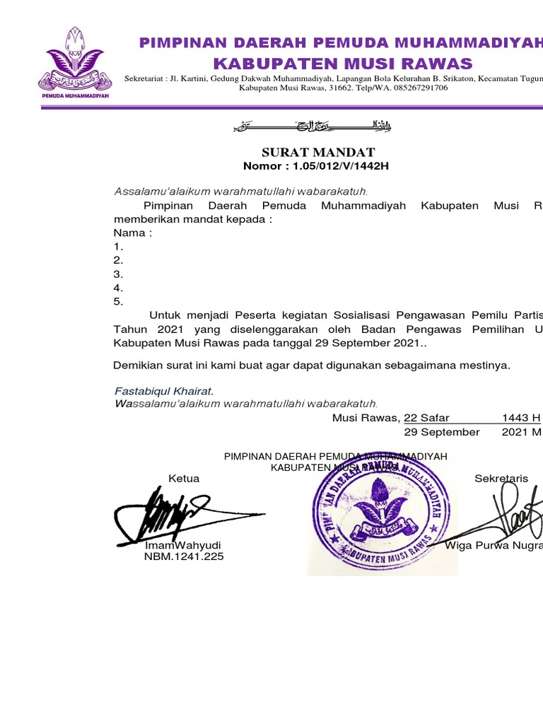Surat Mandat | PDF