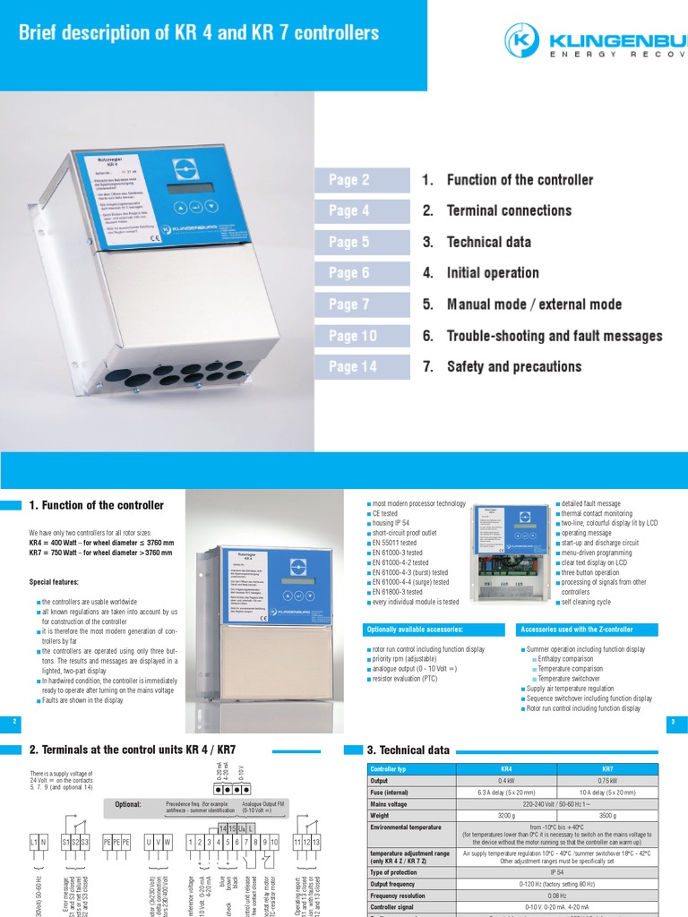 Klingenburg - Controller - KR4 - 7 - en Hot Wheel Controler | PDF | Mains Electricity ...