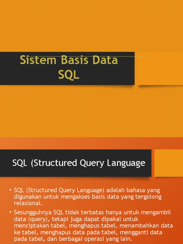 Panduan Lengkap SQL dan Basis Data | PDF