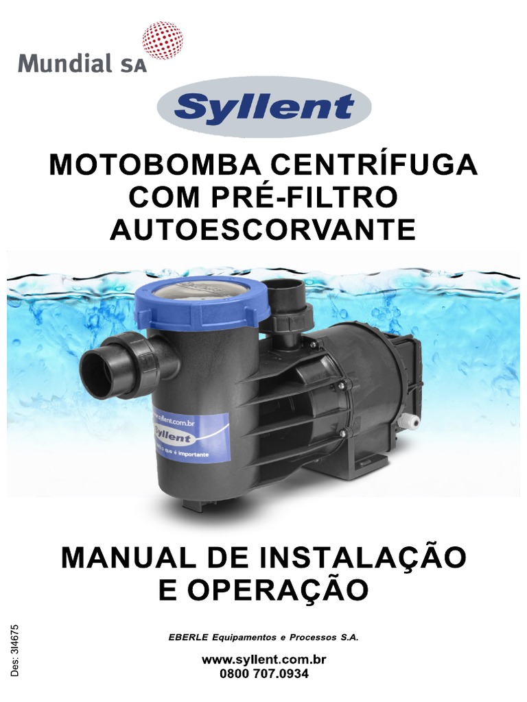 Bomba Syllent Manual PT-BR | PDF