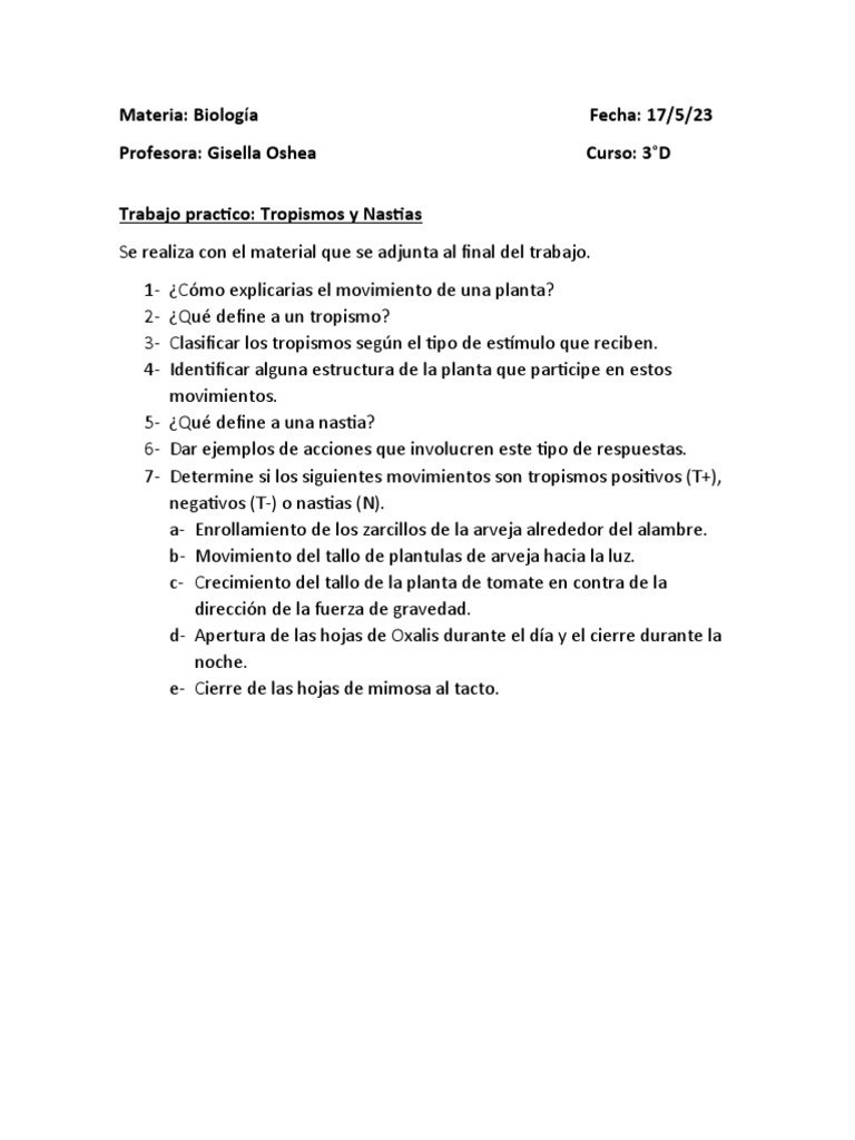 Trabajo Practico de Biología | PDF