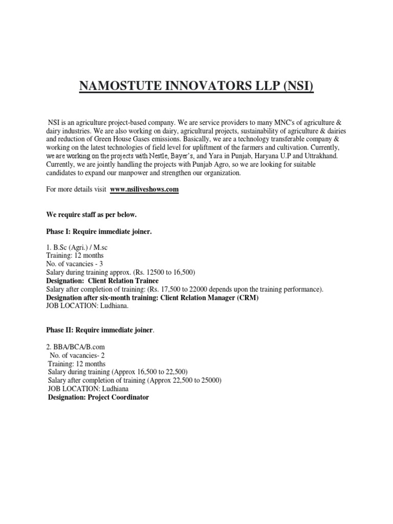 Nsi JD | PDF