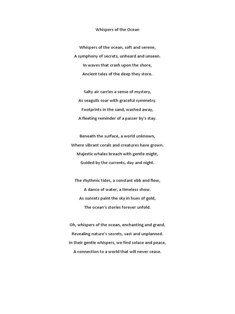 Whispers of The Ocean | PDF