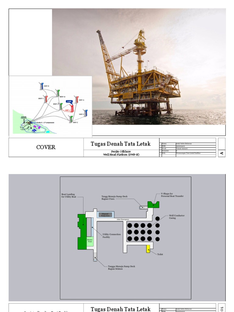 Peciko Offshore Well Head Platform Layout | PDF | Mechanical ...