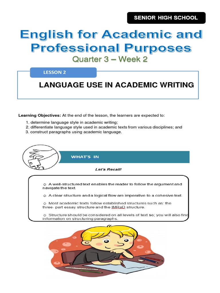 Q3 Week2 Eapp | PDF | Vocabulary | English Language