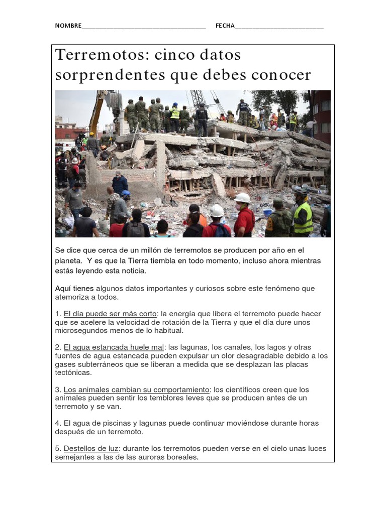 TERREMOTOS | PDF | Libros para adolescentes