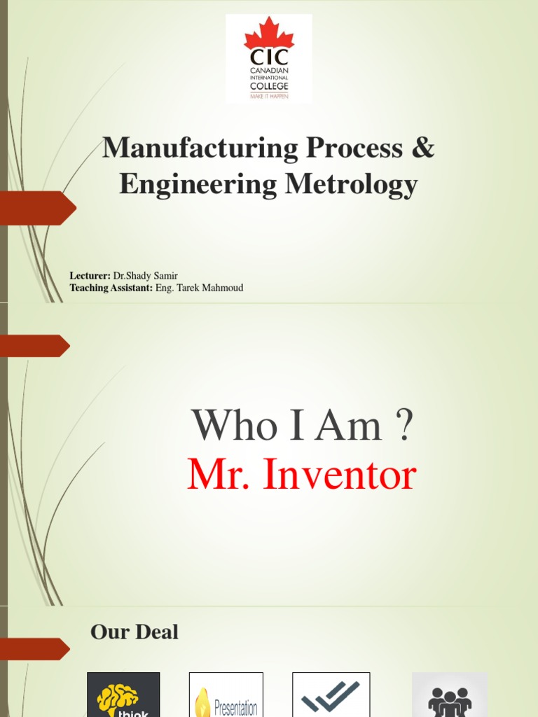 Manufacturing Process Engineering Metrology | PDF