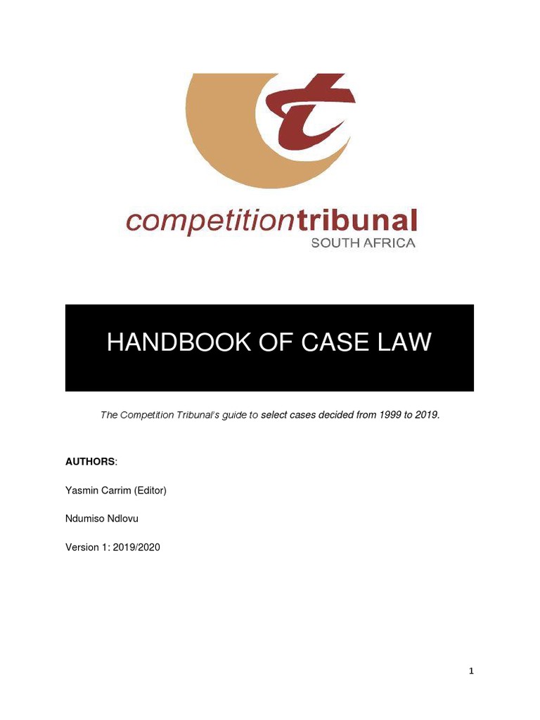 Competition Tribunal Handbook March 2020 | PDF