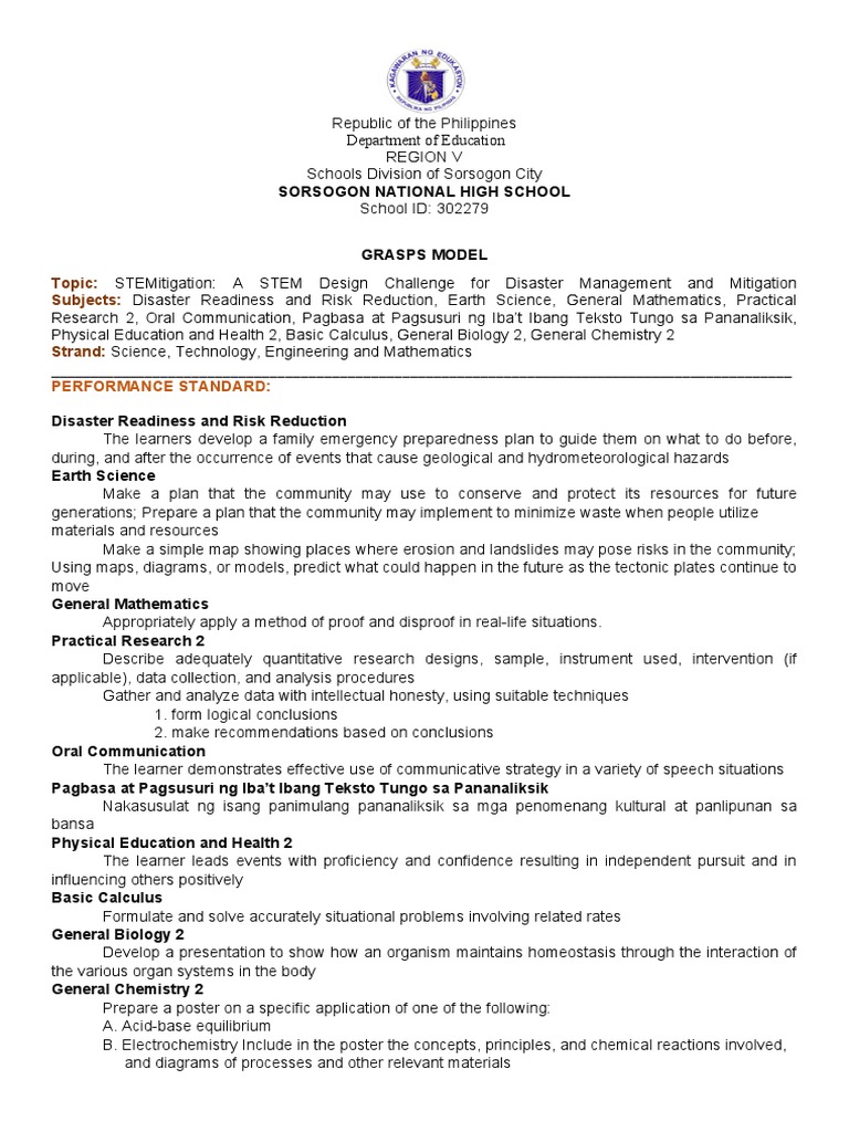 Stem 11 Grasps Final | PDF