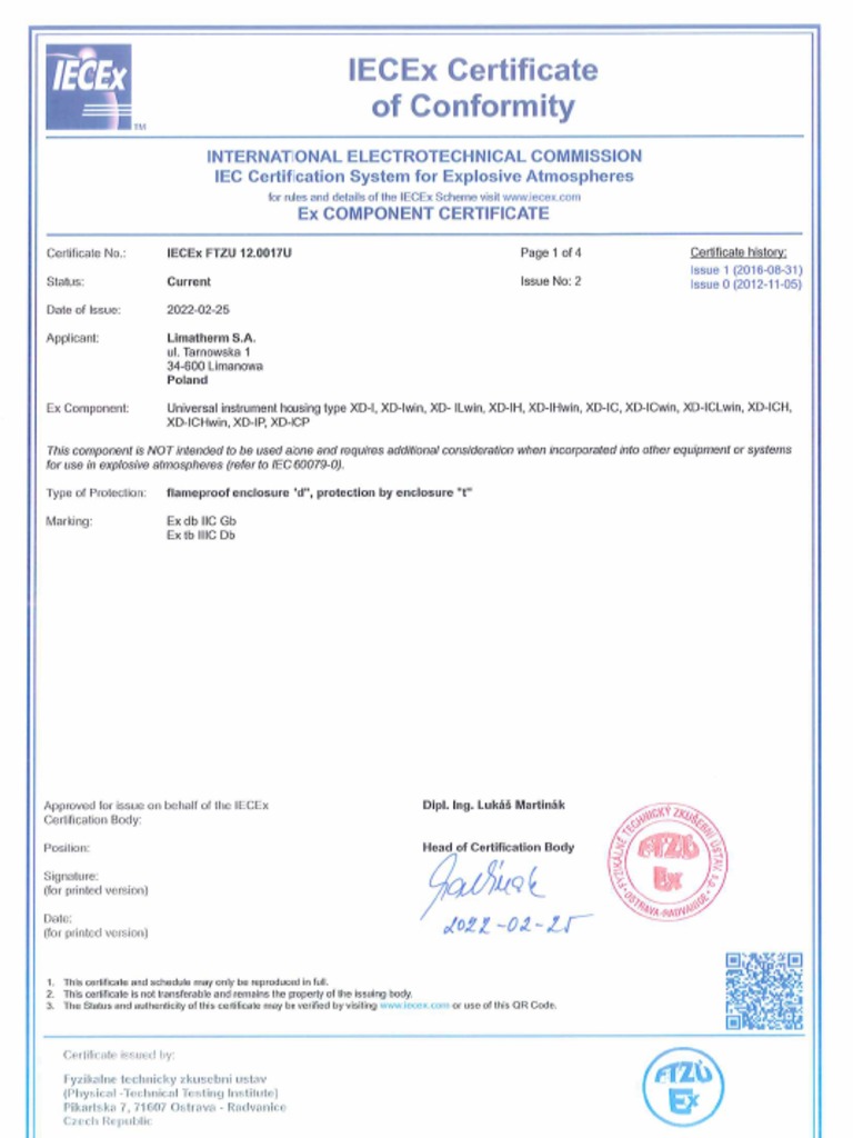 IECEx - Certificate | PDF
