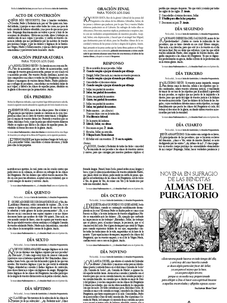 Novena Almas Del Purgatorio T | PDF | Purgatorio | orador del Señor