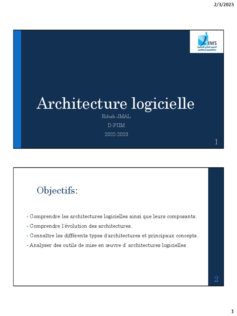 Architecture Ch1 | PDF | Architecture de logiciel | Développement de logiciel