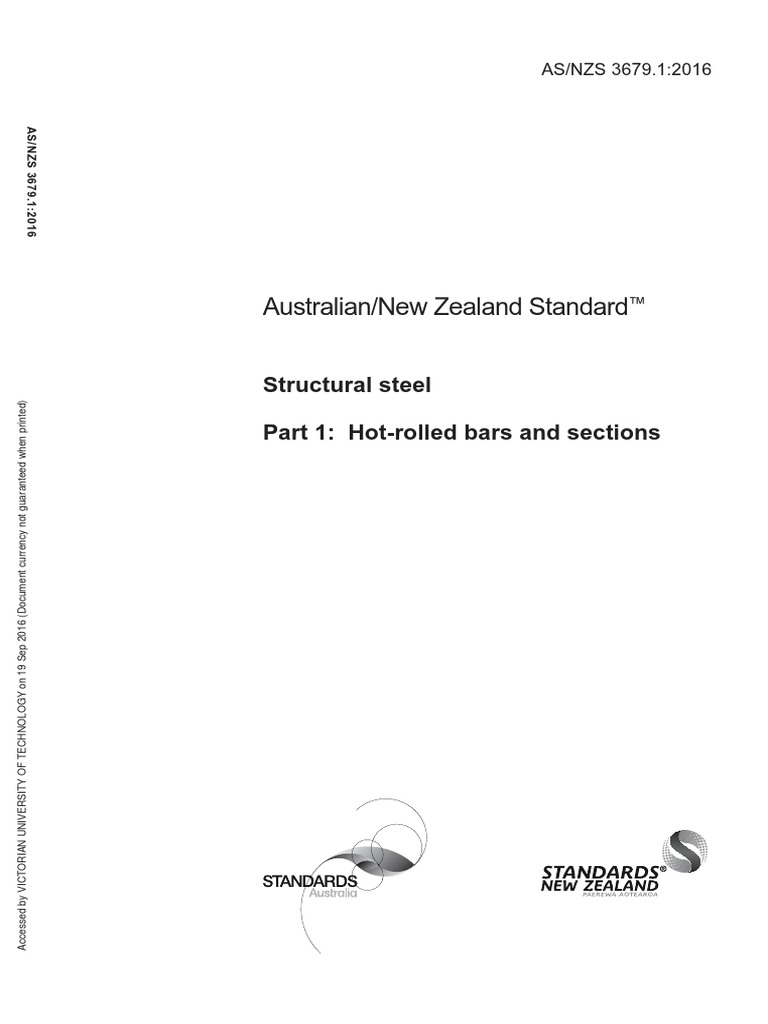 Australian/New Zealand Standard: Structural Steel Part 1: Hot-Rolled ...