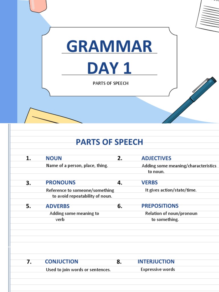 Grammar Day 1 | PDF