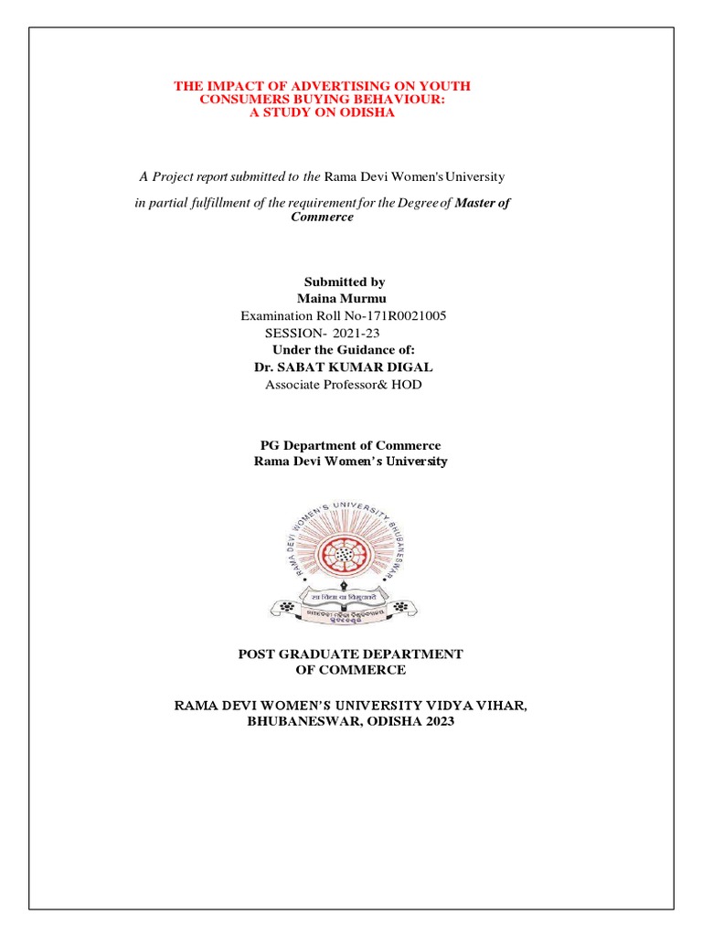 Mcom final year project | PDF