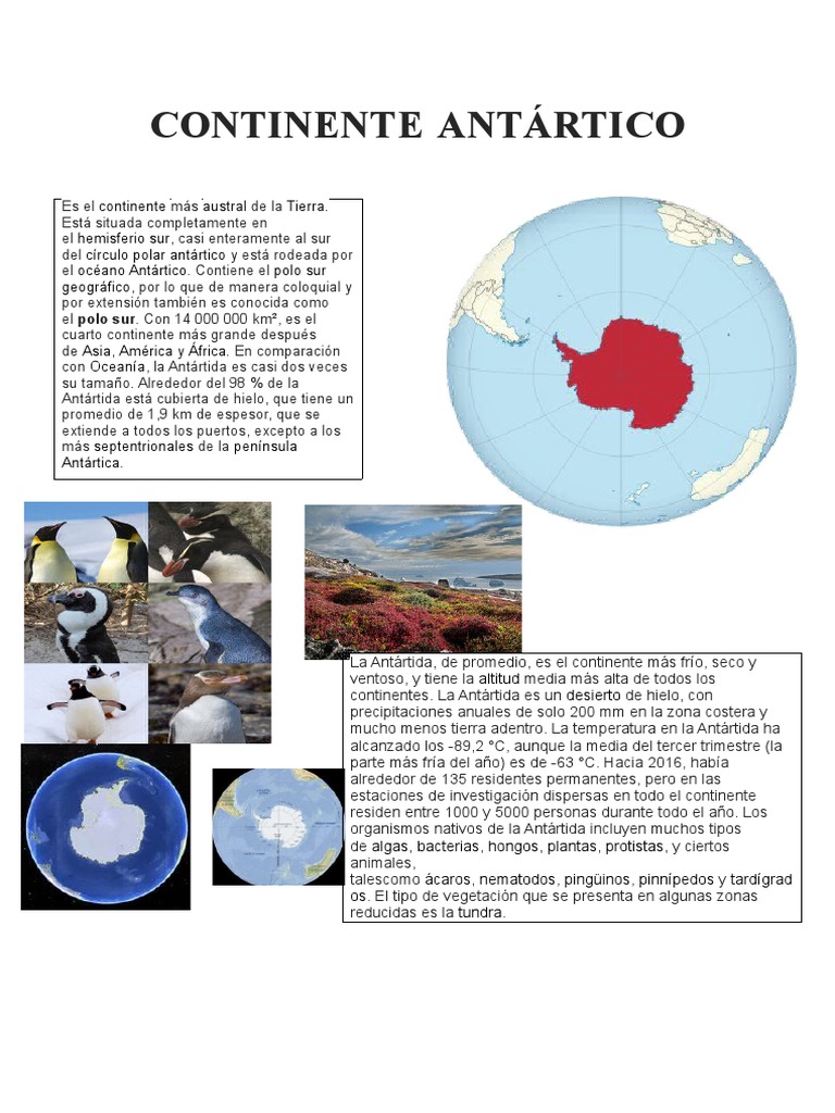 Continente Antártico | PDF