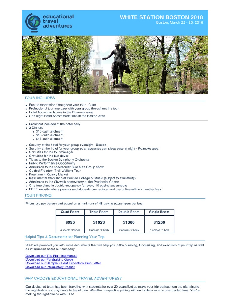 Travel Agency Educational Tour Proposal | PDF