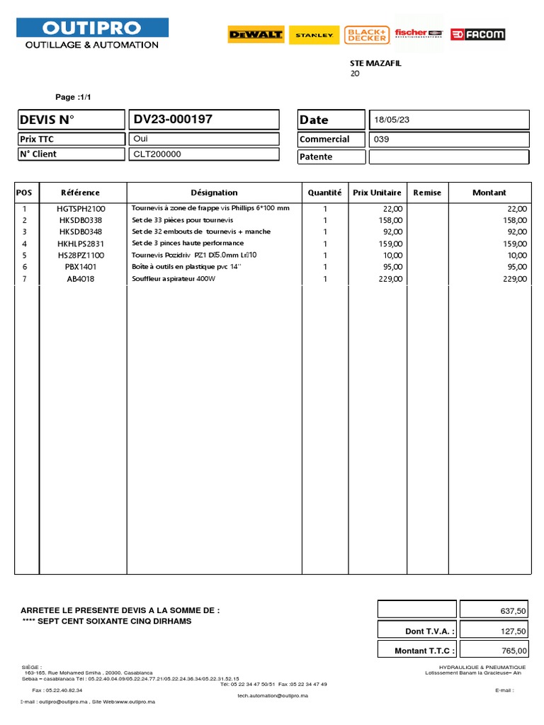 Devis | PDF