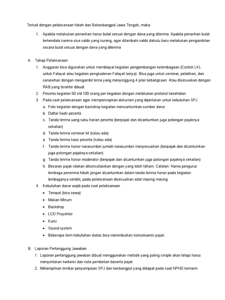 Contoh Panduan Spj Kesbangpol Pdf