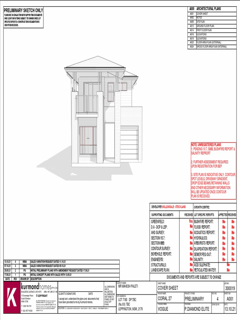 Preliminary Architectural Plans | PDF