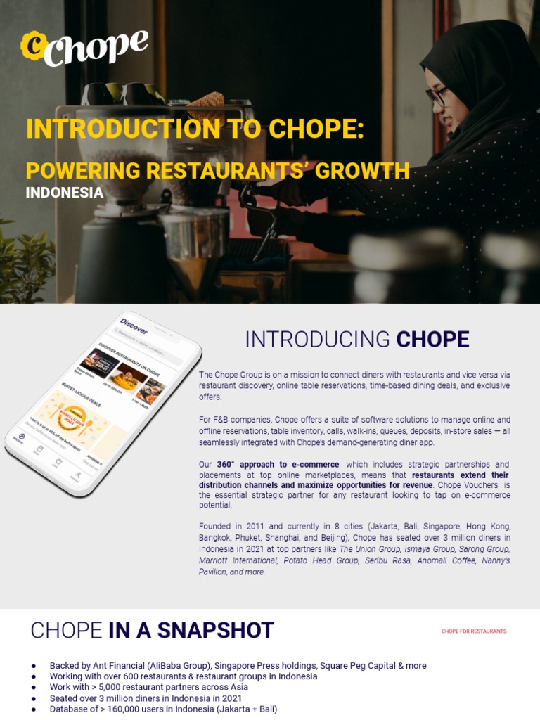 Chope: Revolutionizing Restaurant Reservations | PDF