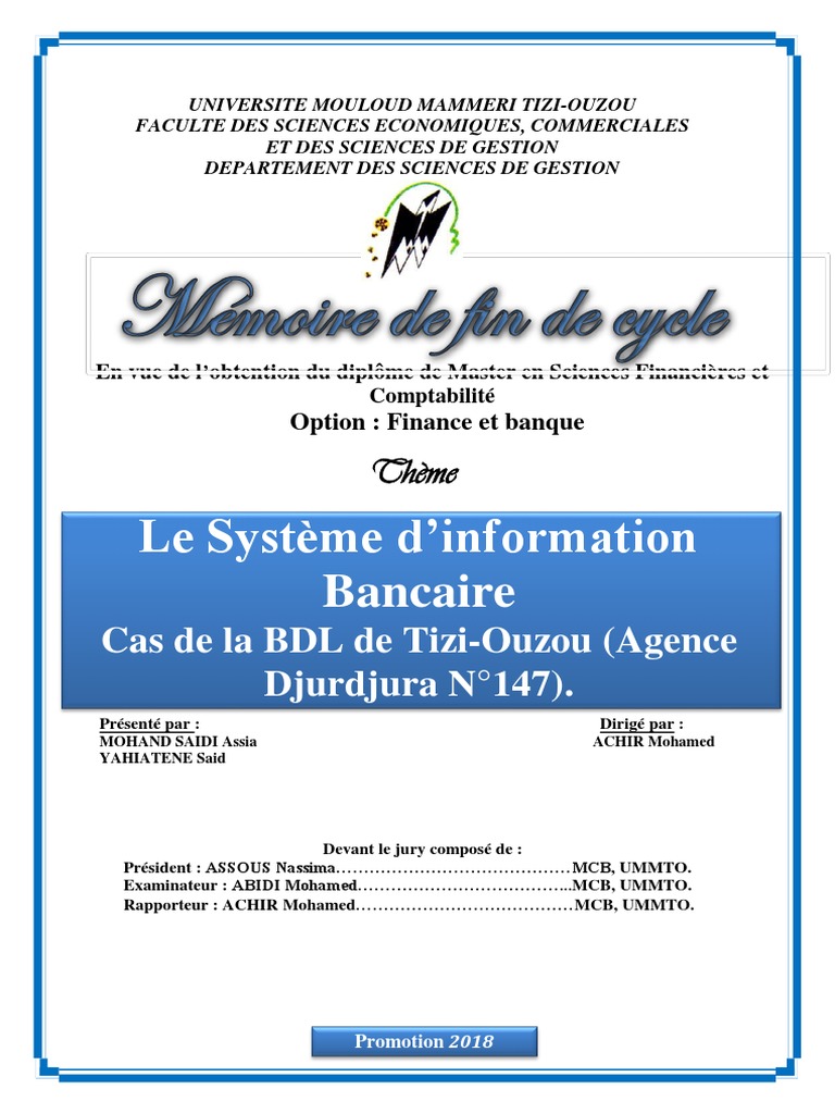 Le Systeme d'Information Bancaire (3) | PDF