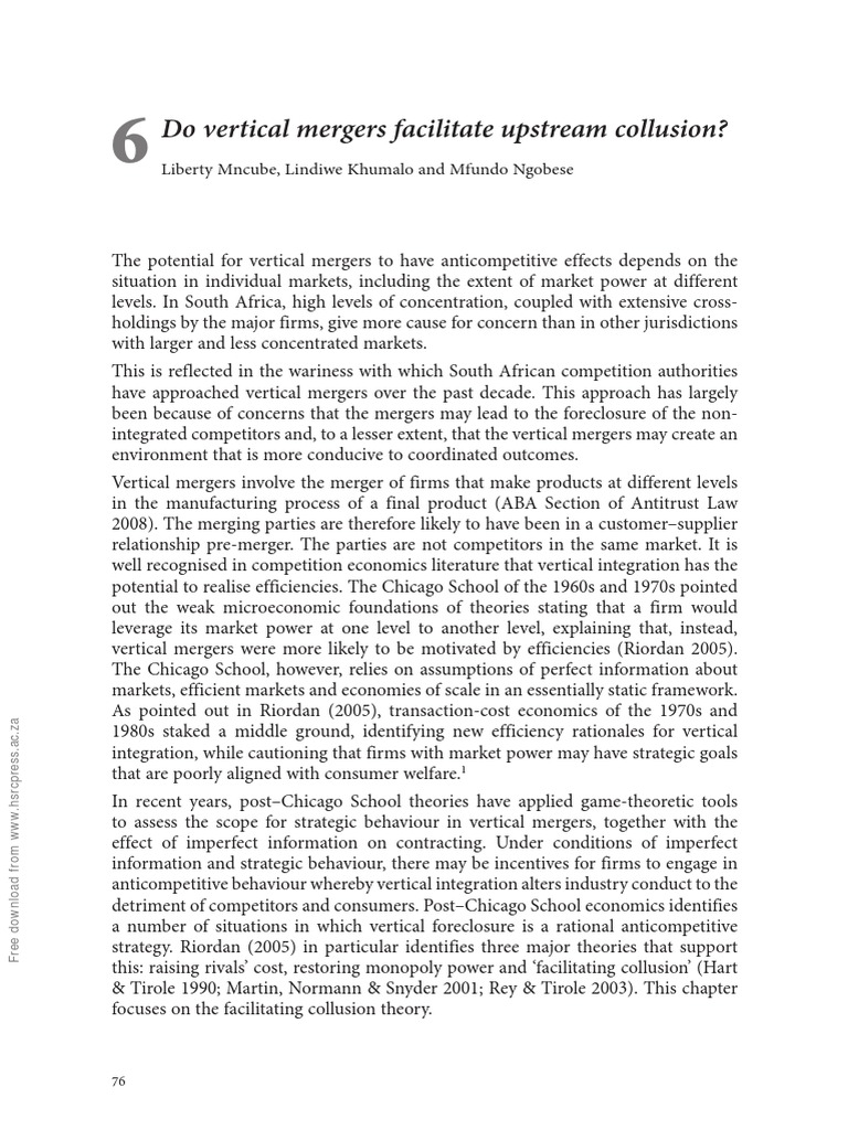 Vertical Mergers | PDF