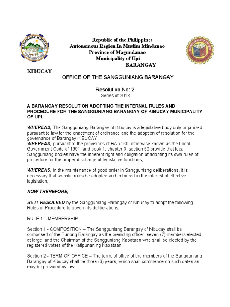 Internal Rules and Procedure | PDF | Quorum | Oath Of Office