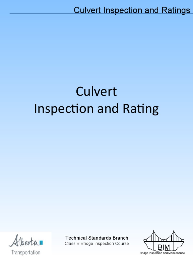 18_Culvert Inspection _ Rating - August 2016 | PDF | Corrosion | Bridge