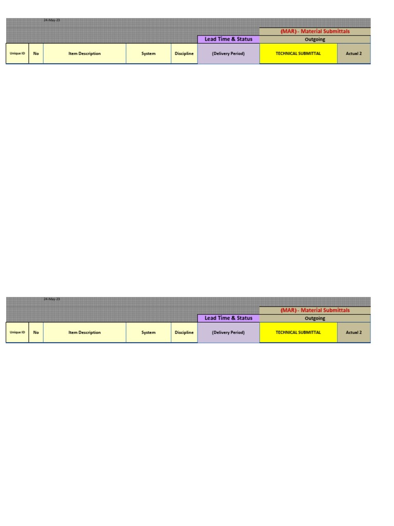 MEP - Material Tracker Log_ ELECTRICAL 24-5-2023 | PDF | Power ...
