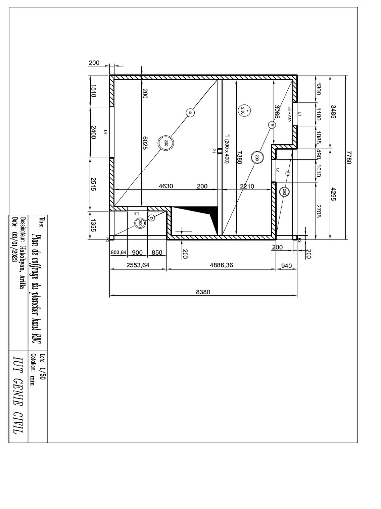 M_Documents_SAE 1-1_Plan de Coffrage Présentation2 (1) | PDF