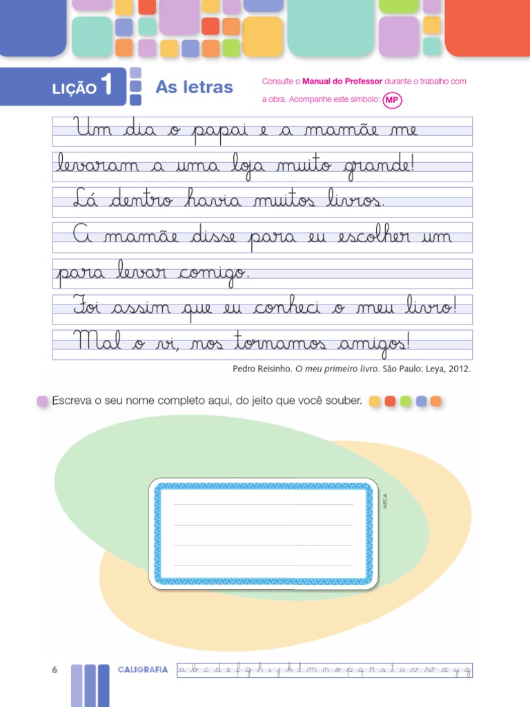 Apostila de Atividades Sobre Caligrafia PARA BAIXAR | PDF