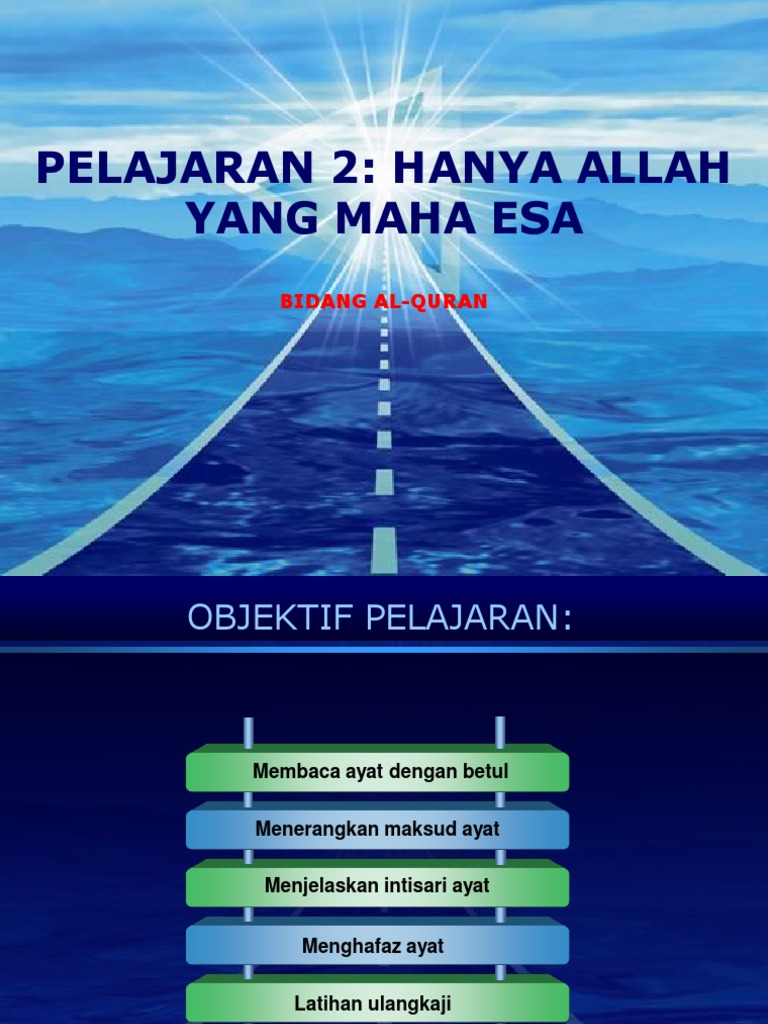 Pelajaran 2 Hanya Allah Yang Maha Esa | PDF