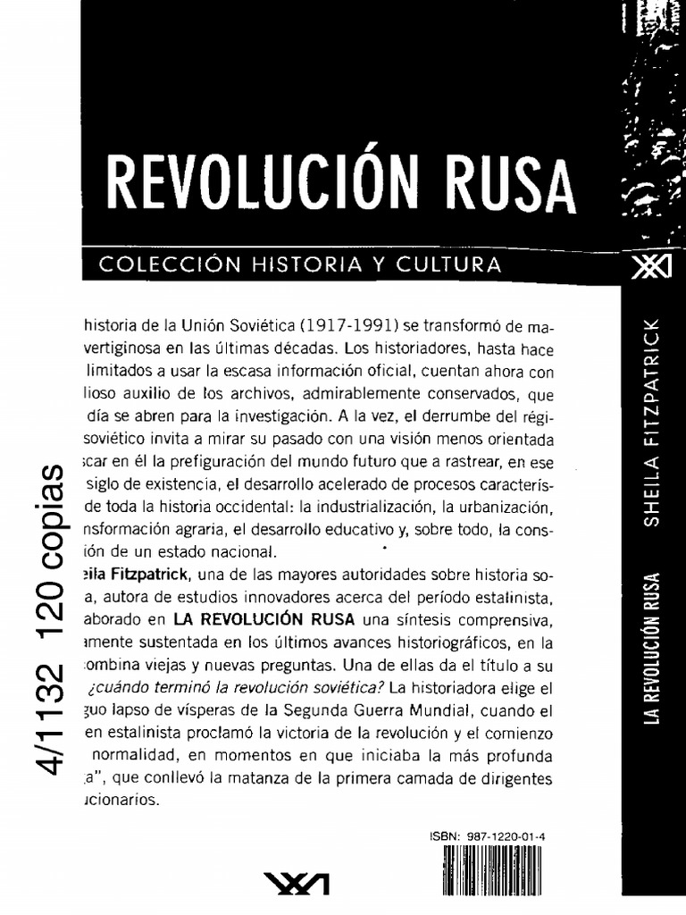 La Revolucion Rusa by FITZPATRICK, Sheila (Z-Lib - Org) - 1 | PDF ...