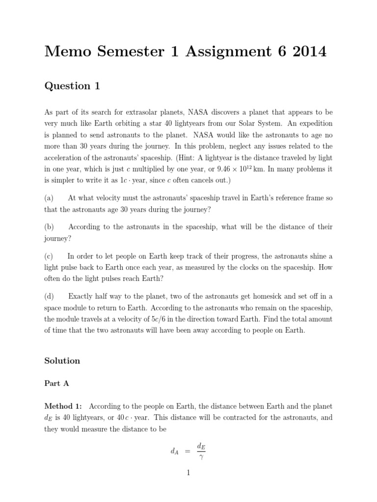 A6 S1 Memo APM3713 | PDF | Momentum | Electronvolt