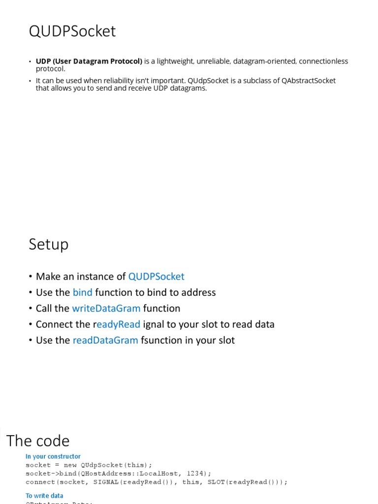 QUDPSocket 2 | PDF