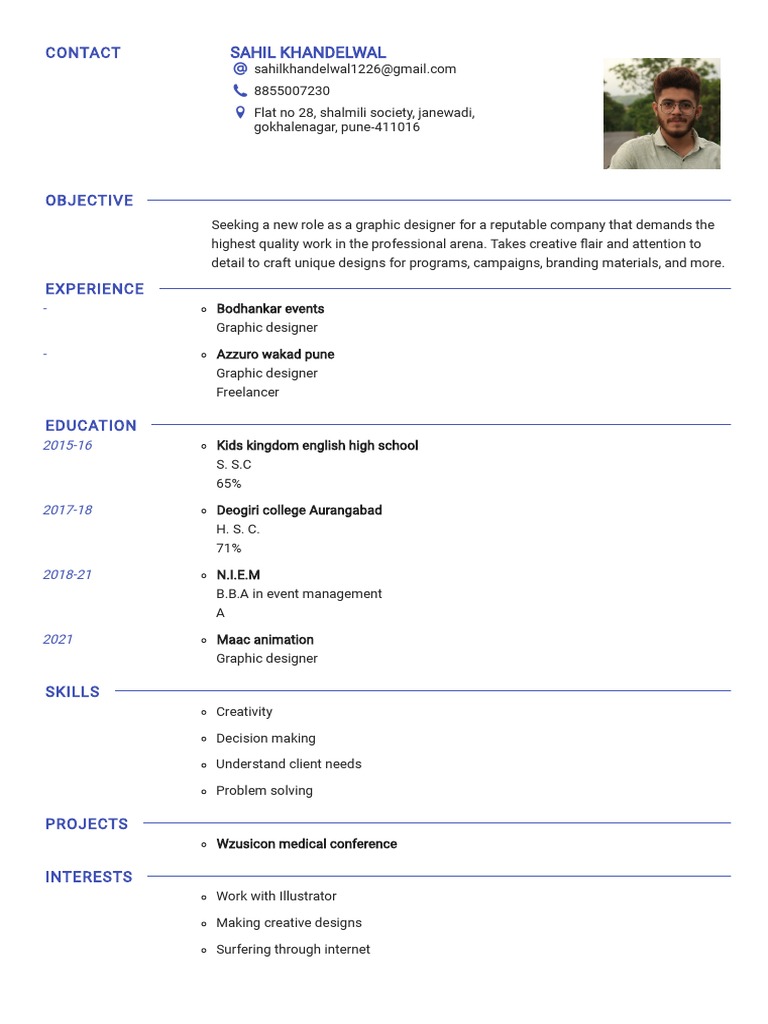 Sahil Resume | PDF | Art
