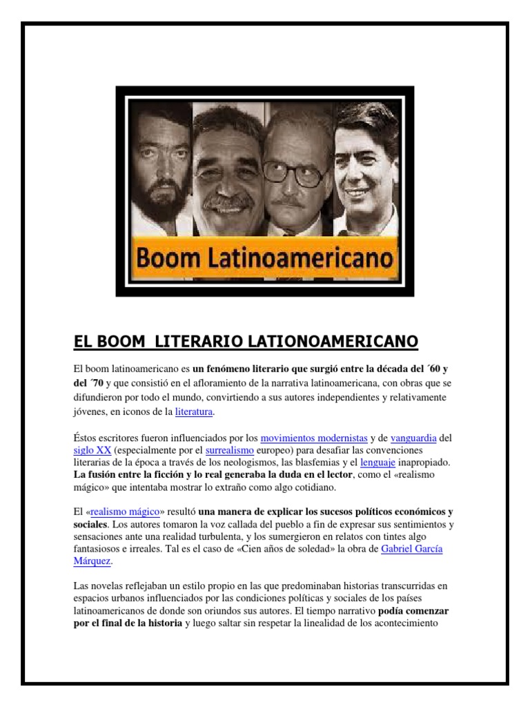 El Boom Latinoamericano | PDF