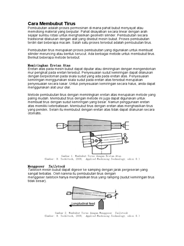 Menghitung Bubut Tirus Dengan Pahat | PDF