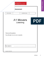 Cambridge A1 Movers Practice Tests | PDF | Learning
